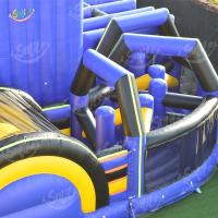 China Commercial Grade Neon Inflatable Obstacle Course Party Rental Glow Fun Park Bouncer Slide Combo Playground For Events（YKF059) for sale