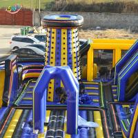 China Commercial Grade Neon Inflatable Obstacle Course Party Rental Glow Fun Park Bouncer Slide Combo Playground For Events（YKF059) for sale