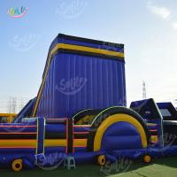 China Commercial Grade Neon Inflatable Obstacle Course Party Rental Glow Fun Park Bouncer Slide Combo Playground For Events（YKF059) for sale