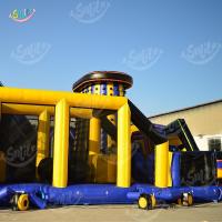 China Commercial Grade Neon Inflatable Obstacle Course Party Rental Glow Fun Park Bouncer Slide Combo Playground For Events（YKF059) for sale
