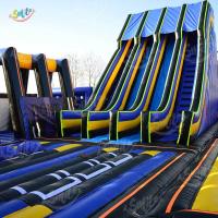China Commercial Grade Neon Inflatable Obstacle Course Party Rental Glow Fun Park Bouncer Slide Combo Playground For Events（YKF059) for sale