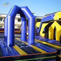 China Commercial Grade Neon Inflatable Obstacle Course Party Rental Glow Fun Park Bouncer Slide Combo Playground For Events（YKF059) for sale
