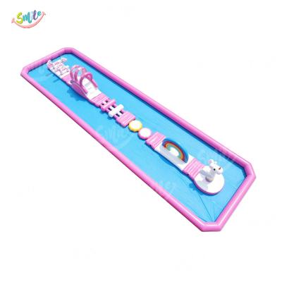 China Commercial Grade Unicorn Inflatable Water Obstacle Course Party Rental Floating Aqua Park Bouncer For Swimming Pool (YKF062) for sale