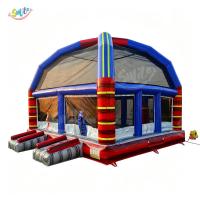 China 0.55mm PVC Inflatable Trampoline Bounce House Commercial Big Dome with Glow Material Easy Setup(YKB135) for sale