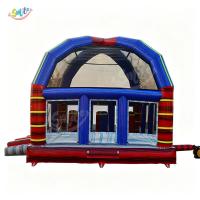China 0.55mm PVC Inflatable Trampoline Bounce House Commercial Big Dome with Glow Material Easy Setup(YKB135) for sale