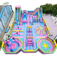 China Giant Inflatable Obstacle Course Theme Park Commercial Grade Inflatable Playground Park for Kids Party Rental Business(YKF063) for sale
