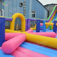 China Giant Inflatable Obstacle Course Theme Park Commercial Grade Inflatable Playground Park for Kids Party Rental Business(YKF063) for sale
