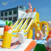 China Giant Inflatable Obstacle Course Theme Park Commercial Grade Rabbit Carrot Theme Inflatable Park for Kids Party Rental(YKF065) for sale