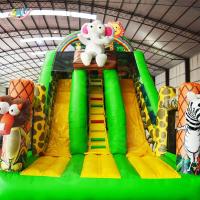 China Commercial Grade Inflatable Jungle Slide Safari Theme Giant Inflatable Bouncer Slide for Kids Party Rental Business(YKH070) for sale