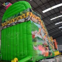 China Commercial Grade Inflatable Jungle Slide Safari Theme Giant Inflatable Bouncer Slide for Kids Party Rental Business(YKH070) for sale