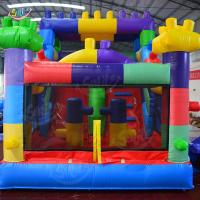 China Commercial Grade Inflatable Bouncer Slide Building Block Theme Inflatable Bouncy Castle for Kids Party Rental Business(YKH071) for sale
