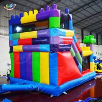 China Commercial Grade Inflatable Bouncer Slide Building Block Theme Inflatable Bouncy Castle for Kids Party Rental Business(YKH071) for sale