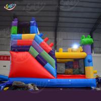 China Commercial Grade Inflatable Bouncer Slide Building Block Theme Inflatable Bouncy Castle for Kids Party Rental Business(YKH071) for sale