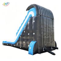 China Custom Blue Wave Inflatable Water Slide Dual Lane Commercial PVC Bouncy Slide for Outdoor Summer Party Rental(YKW097) for sale