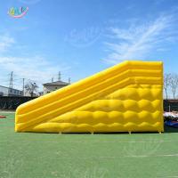 China Commercial Grade Inflatable Zorb Ball Slide 10x4.5m Yellow Human Hamster Ball Ramp PVC Slide For Rental Business(YKG160) for sale
