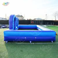 China Commercial Grade Inflatable Foam Pit With Arches 5x7m Blue PVC Foam Party Pool For Rental Business(YKG161) for sale