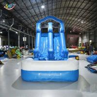 China Commercial Inflatable Obstacle Course Blue White Racing Game Giant Inflatable Slide For Outdoor Party Rental Events （YKO047) for sale