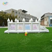 China Elegant White Wedding Inflatable Obstacle Course Giant Macaron Bouncy Castle For Kids Party Event Outdoor Rental（YKO049) for sale