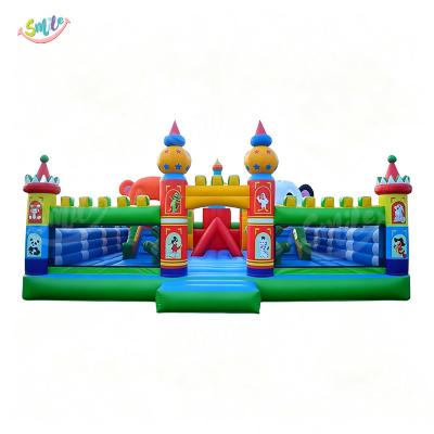 China Large Inflatable Obstacle Course Kids Party Rental Commercial Grade Animal Theme Bouncer Slide Playground Combo for sale