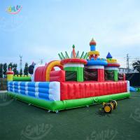 China Large Inflatable Obstacle Course Kids Party Rental Commercial Grade Animal Theme Bouncer Slide Playground Combo for sale