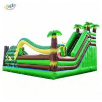 China Large Inflatable Obstacle Course Kids Party Rental Commercial Grade Dinosaur Bouncer Slide Playground Combo Park（YKF010) for sale