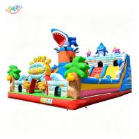 China Commercial Grade Inflatable Obstacle Course Shark Ocean Theme Party Rental Giant Bouncer Slide Jumping Castle Park（YKF036) for sale