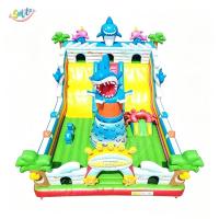 China Commercial Grade Inflatable Obstacle Course Shark Ocean Theme Party Rental Giant Bouncer Slide Jumping Castle Park（YKF036) for sale