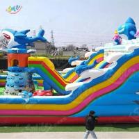 China Commercial Grade Inflatable Obstacle Course Shark Ocean Theme Party Rental Giant Bouncer Slide Jumping Castle Park（YKF036) for sale