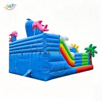 China Large Inflatable Obstacle Course Kids Party Rental Commercial Grade Shark Theme Bouncer Slide Playground Combo（YKF044) for sale