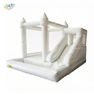 China Commercial Grade White Inflatable Wedding Castle Party Rental Kids Adults Bouncer Slide Combo Jumping Castle Ball Pit（YKC220) for sale