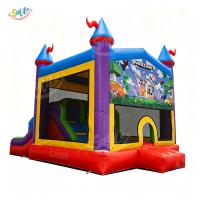 China Commercial Grade Inflatable Bouncer Slide Combo Pixel World Theme Party Rental Kids Jumping Castle Playground（YKC221) for sale
