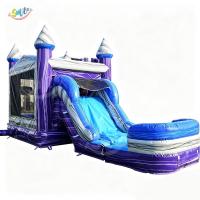 China Giant Purple Blue Marble Inflatable Bouncer Slide Combo Commercial Grade Kids Jumping Castle for Party Rental Business（YKC222) for sale