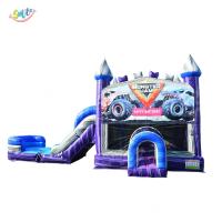 China Giant Purple Blue Marble Inflatable Bouncer Slide Combo Commercial Grade Kids Jumping Castle for Party Rental Business（YKC222) for sale