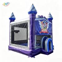 China Giant Purple Blue Marble Inflatable Bouncer Slide Combo Commercial Grade Kids Jumping Castle for Party Rental Business（YKC222) for sale