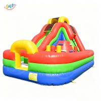 China Commercial Inflatable Volcano Climbing Slide Adventure Theme Bouncer Slide Combo For Party Rental(YKF028) for sale