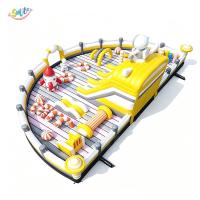 China Commercial Inflatable Space Theme Amusement Park Giant Astronaut Rocket Slide Playground For Kids Party Rental(YKF032) for sale