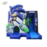 China Commercial Grade Blue Hero Inflatable Bounce House Slide Combo Fast Hedgehog Jumping Castle for Party Rental Business（YKC226) for sale