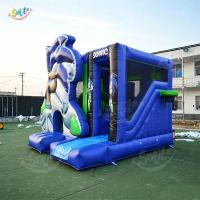 China Commercial Grade Blue Hero Inflatable Bounce House Slide Combo Fast Hedgehog Jumping Castle for Party Rental Business（YKC226) for sale