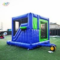 China Commercial Grade Blue Hero Inflatable Bounce House Slide Combo Fast Hedgehog Jumping Castle for Party Rental Business（YKC226) for sale