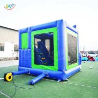 China Commercial Grade Blue Hero Inflatable Bounce House Slide Combo Fast Hedgehog Jumping Castle for Party Rental Business（YKC226) for sale