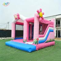 China Commercial Grade Butterfly Theme Inflatable Bounce House Slide Combo 5x5x4m Pink Jumping Castle for Party Rental Business（YKC229) for sale