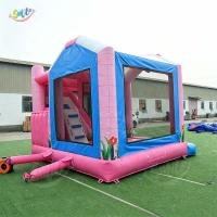 China Commercial Grade Butterfly Theme Inflatable Bounce House Slide Combo 5x5x4m Pink Jumping Castle for Party Rental Business（YKC229) for sale