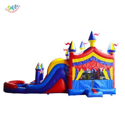 China Commercial Grade Circus Carnival Inflatable Bounce House Water Slide Combo with Pool Jumping Castle for Party Rental（YKC230) for sale