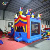 China Commercial Grade Circus Carnival Inflatable Bounce House Water Slide Combo with Pool Jumping Castle for Party Rental（YKC230) for sale