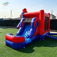 China Spider-Man Inflatable Water Slide Combo 6x4m Commercial Grade Bouncer House with Slide for Kids Backyard Party Rental（YKC231) for sale