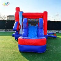 China Spider-Man Inflatable Water Slide Combo 6x4m Commercial Grade Bouncer House with Slide for Kids Backyard Party Rental（YKC231) for sale
