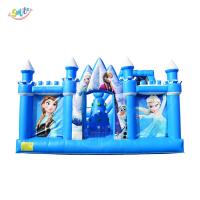 China Frozen Inflatable Bouncer House Combo 6x5x3.6m Elsa Anna Princess Castle Slide for Commercial Party Rental Kids Use(YKC232) for sale