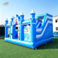China Frozen Inflatable Bouncer House Combo 6x5x3.6m Elsa Anna Princess Castle Slide for Commercial Party Rental Kids Use(YKC232) for sale
