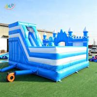 China Frozen Inflatable Bouncer House Combo 6x5x3.6m Elsa Anna Princess Castle Slide for Commercial Party Rental Kids Use(YKC232) for sale