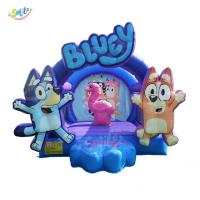 China Commercial Grade Blue Puppy Theme Inflatable Bouncer Kids Jumping Castle Party Rental Bouncy House for Backyard(YKB115) for sale